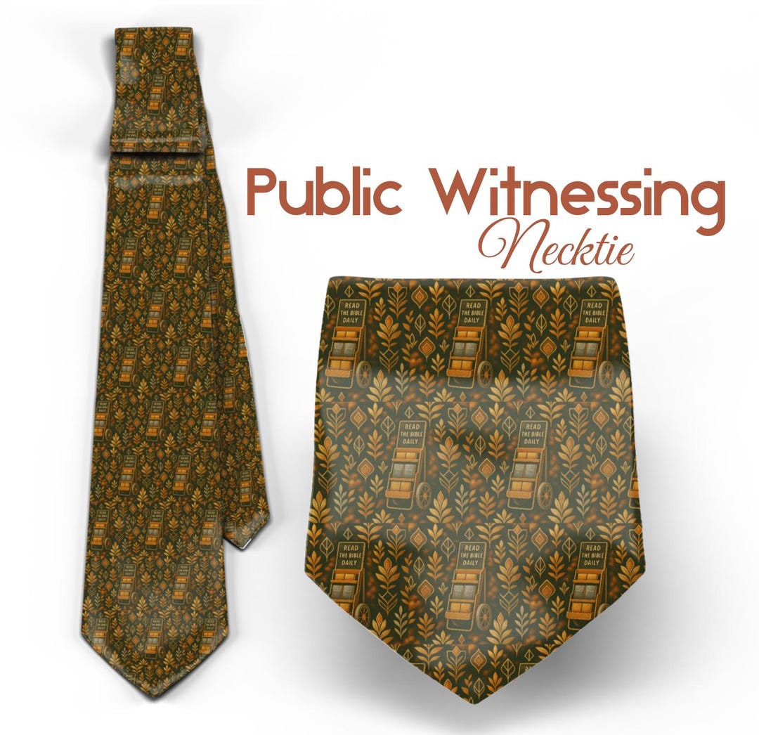 JW Theme Neckties "witnessing Cart" Standard Size 58" or XL 62” Custom ...