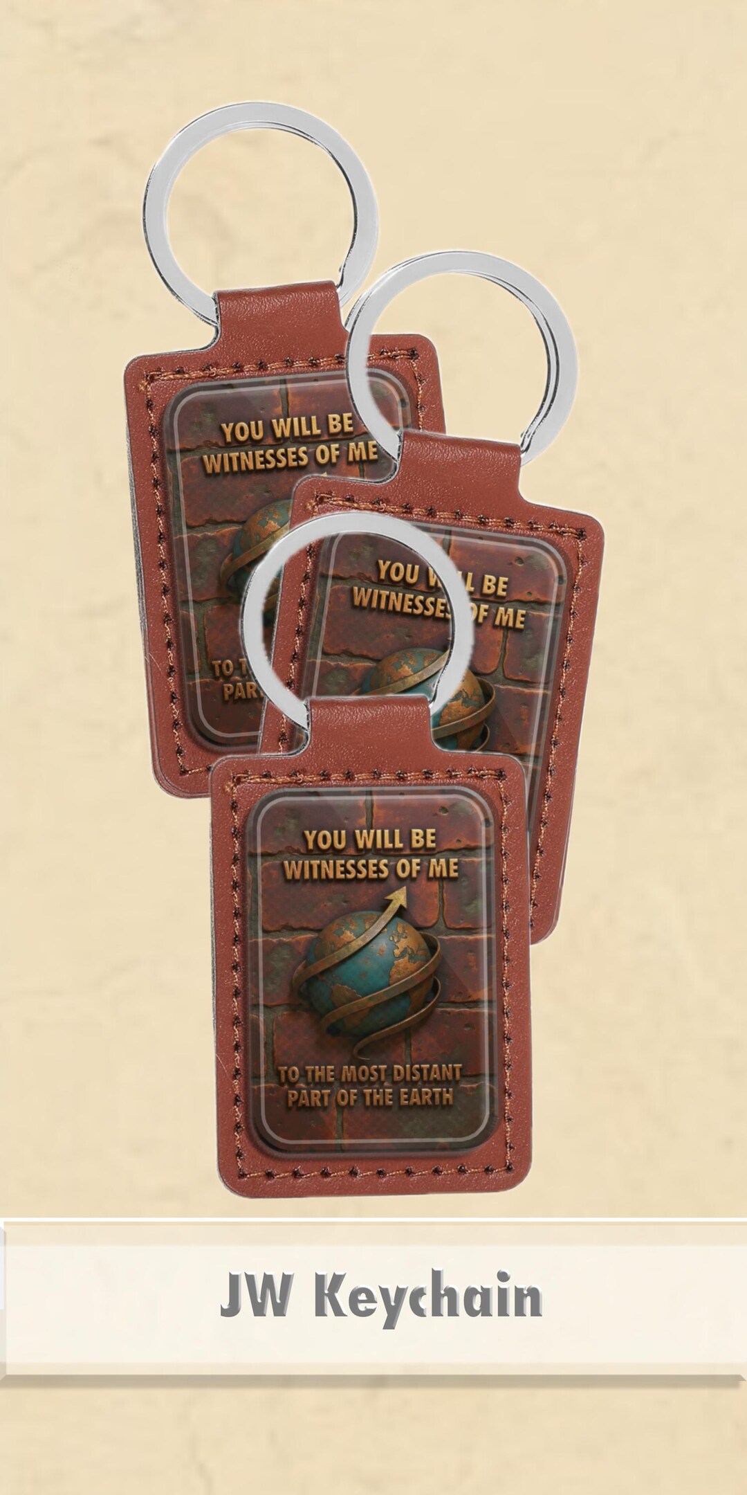 JW Theme PU Leather Keychain: Jehovah’s Witnesses Gift - Etsy