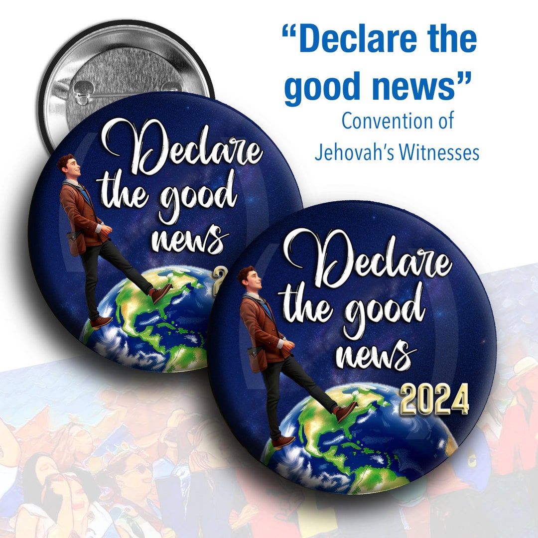 JW Regional Convention 2024 declare the Good News Backpin Buttons. 1.5 ...
