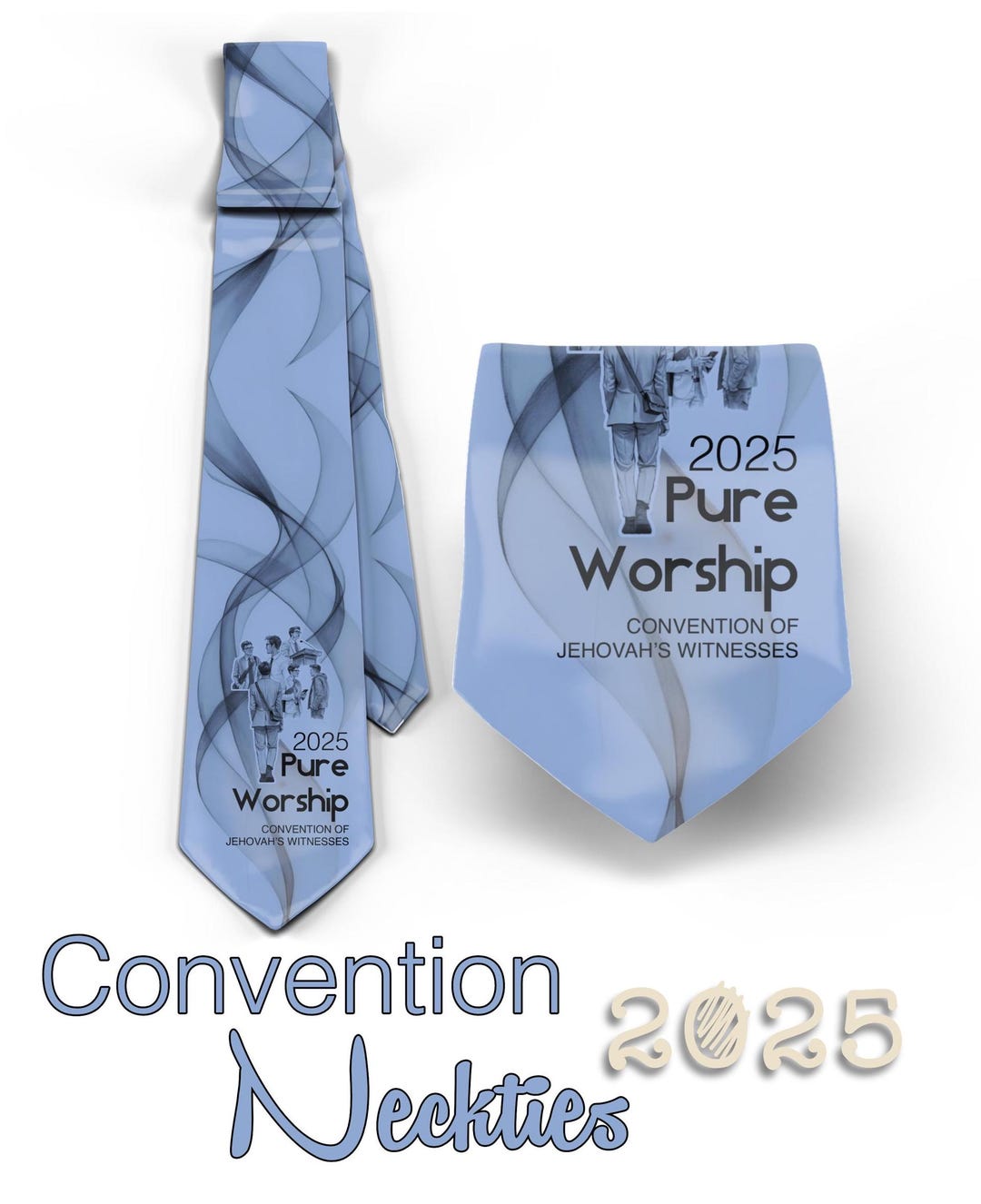 JW Theme Neckties 2025 Regional Convention "pure Worship" Standard Size ...