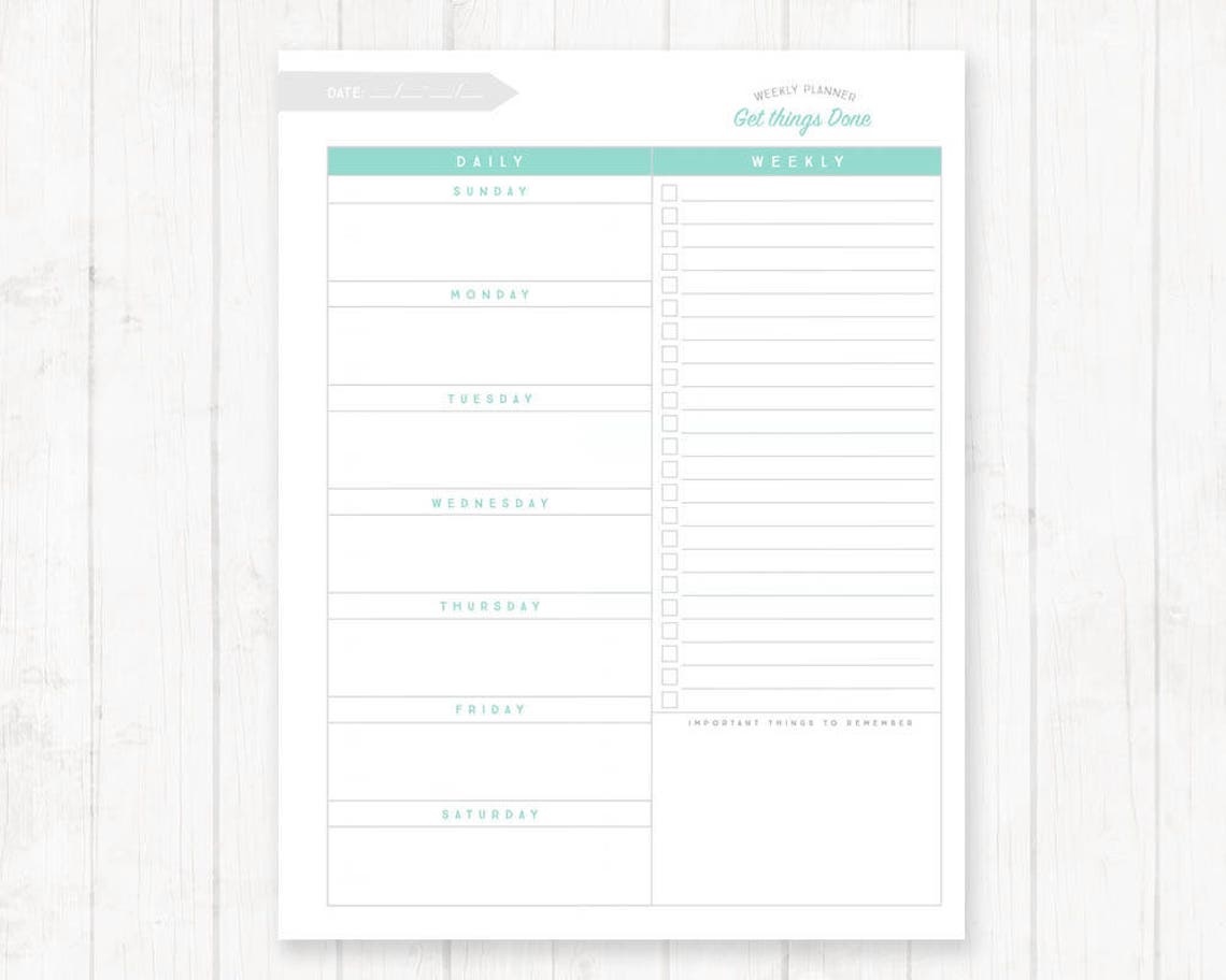 Organizational Printable Bundle Instant Download. Daily - Etsy Canada