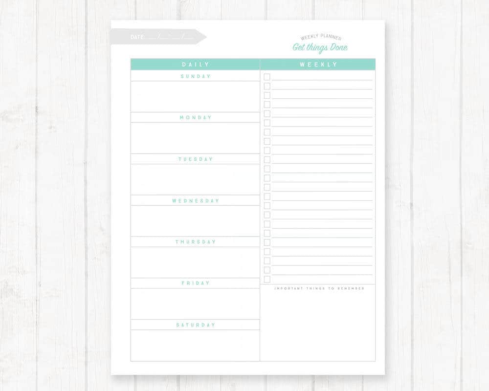 Organizational Printable Bundle Instant Download. Daily - Etsy Canada