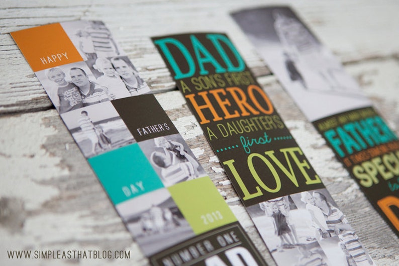 Handmade Father's Day Gift | Photo Bookmarks for Dad - Etsy