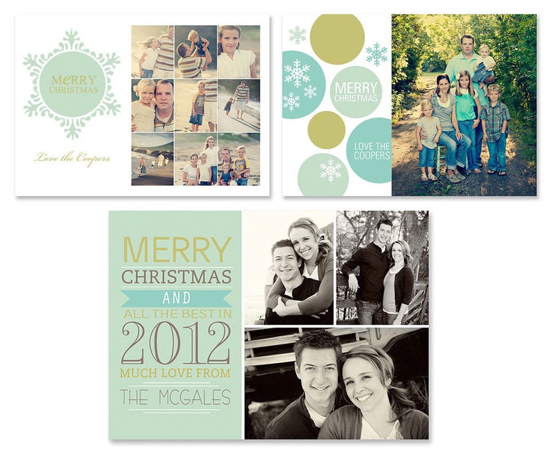 Holiday Card Template Set No. 04 - Etsy