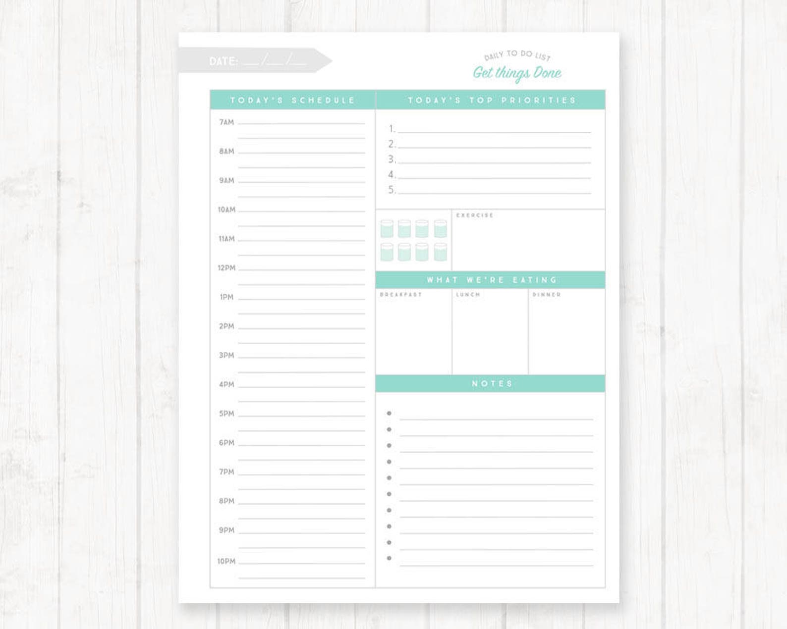 Organizational Printable Bundle Instant Download. Daily - Etsy Canada