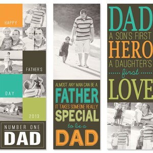 Handmade Father's Day Gift | Photo Bookmarks for Dad - Etsy