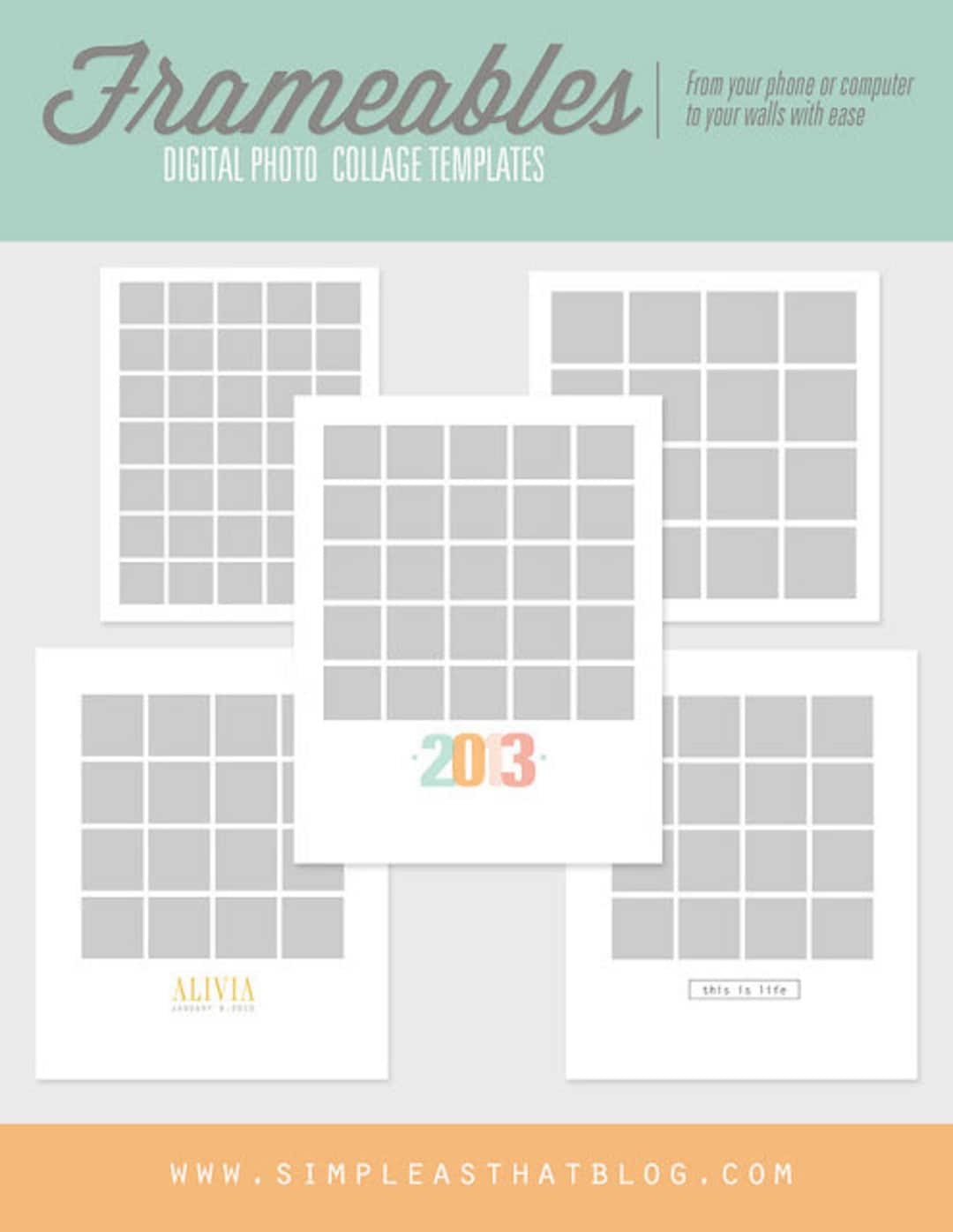 8x10 Frameable Photo Collage Set - Etsy