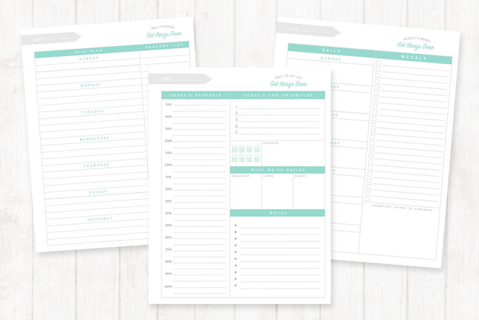 Organizational Printable Bundle Instant Download. Daily - Etsy Canada