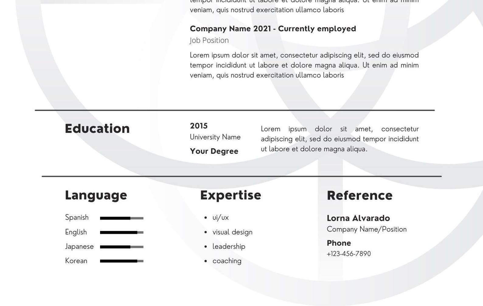 Resume Template Abstract Design - Etsy