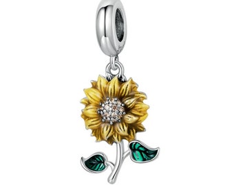 Pandora Sunflower Charm - Etsy