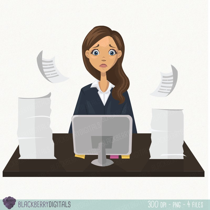 Female Office Worker Clipart