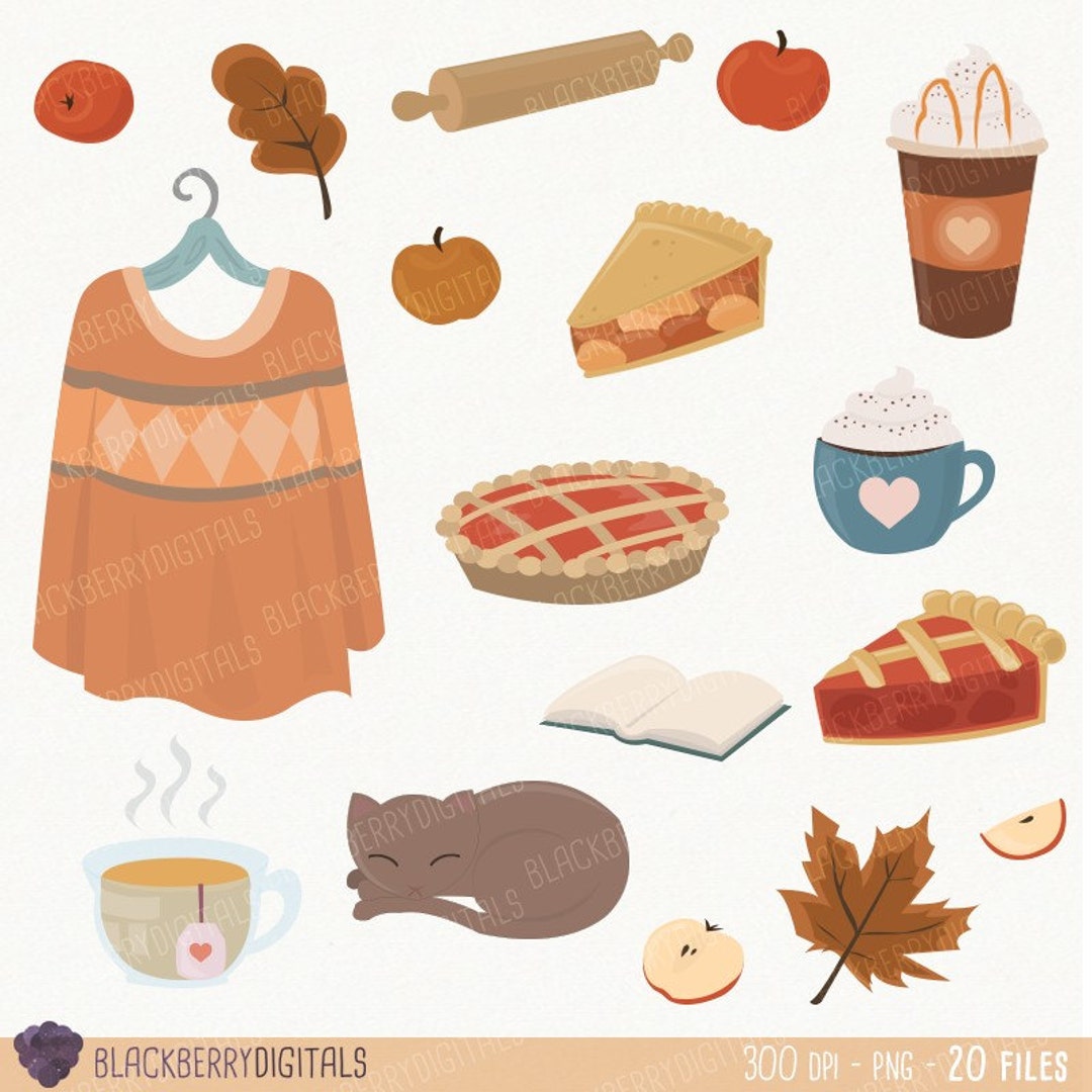 Fall Clipart Set Fall Clip Art Images Fall Vector Autumn - Etsy Australia