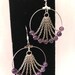 Amethyst & Chain Hoops - Etsy