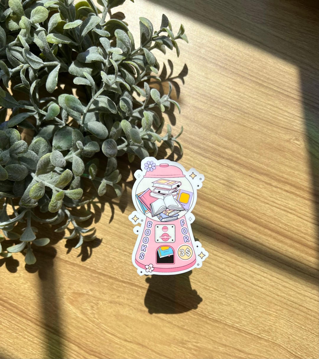 Book Gumball Machine Sticker - Etsy