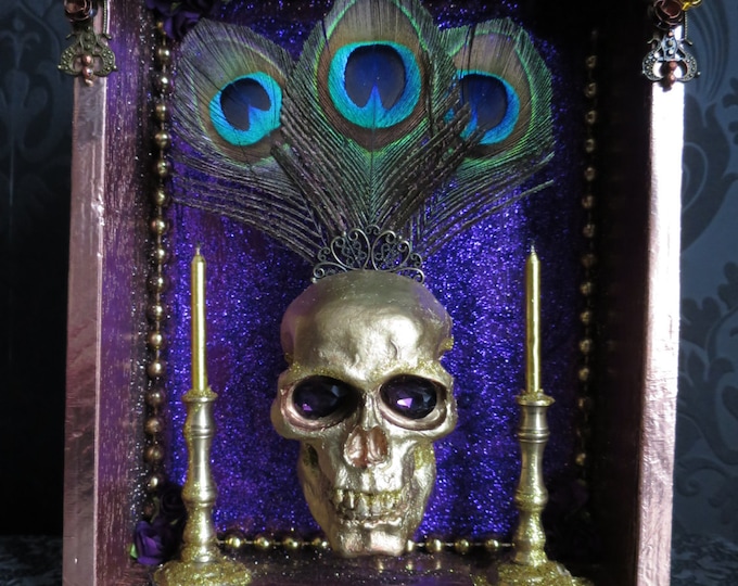 Gothic Shrine Skull Santa Muerte Copper Box Adoration - Etsy