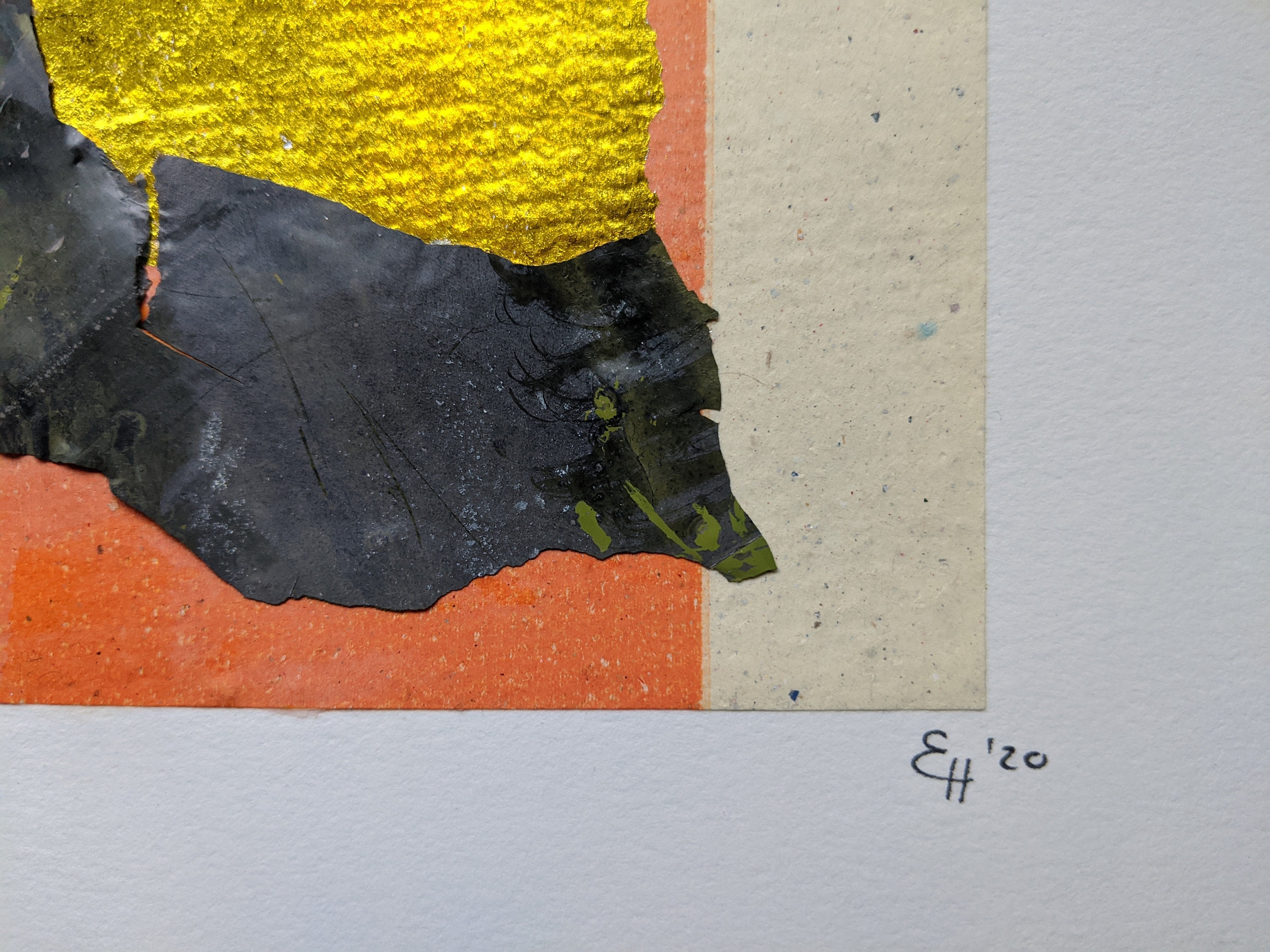 Original Abstract Collage Art Made With Peeled Paint Framed | Etsy