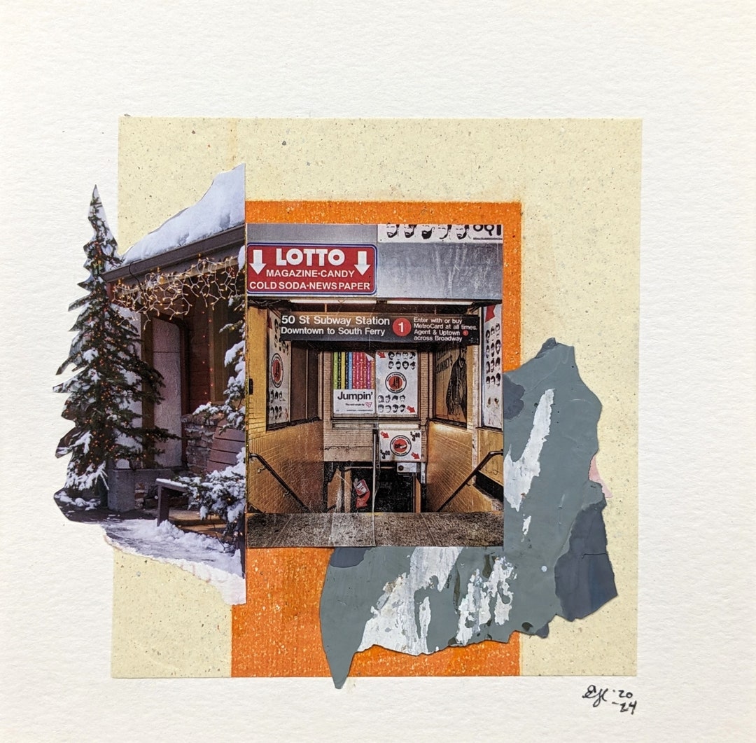 Handmade Paint Skin Collage, Urban Landscape Art - Etsy