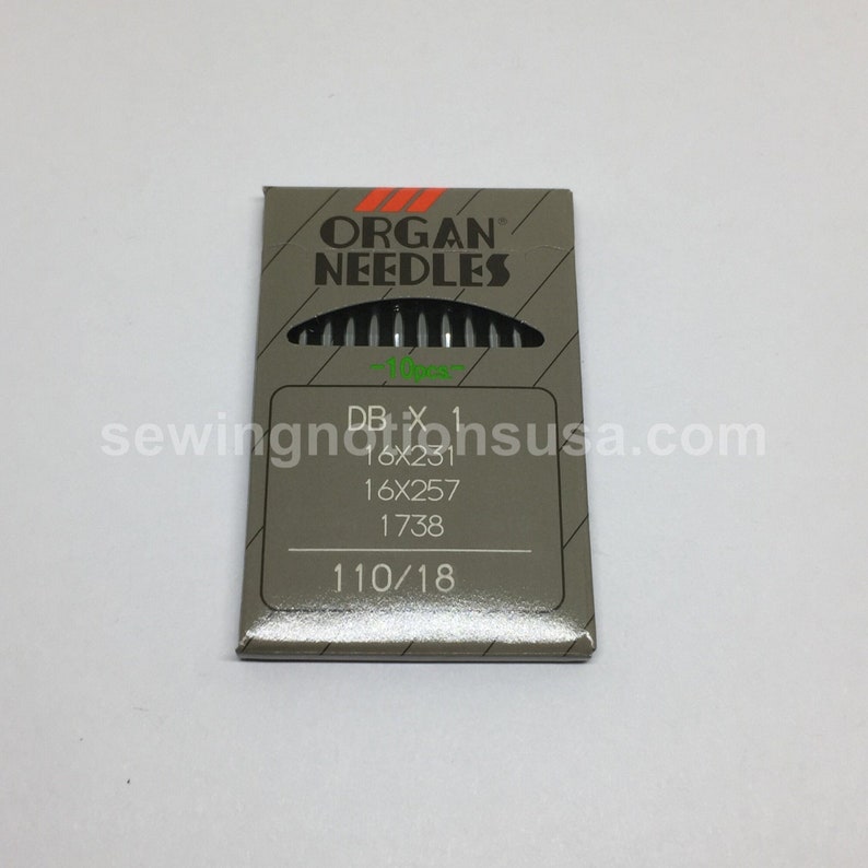 16x257, 16x231, Dbx1, 1738 Size 110/18 Sewing Machine Needles Singer Brother Juki Regular Point ...