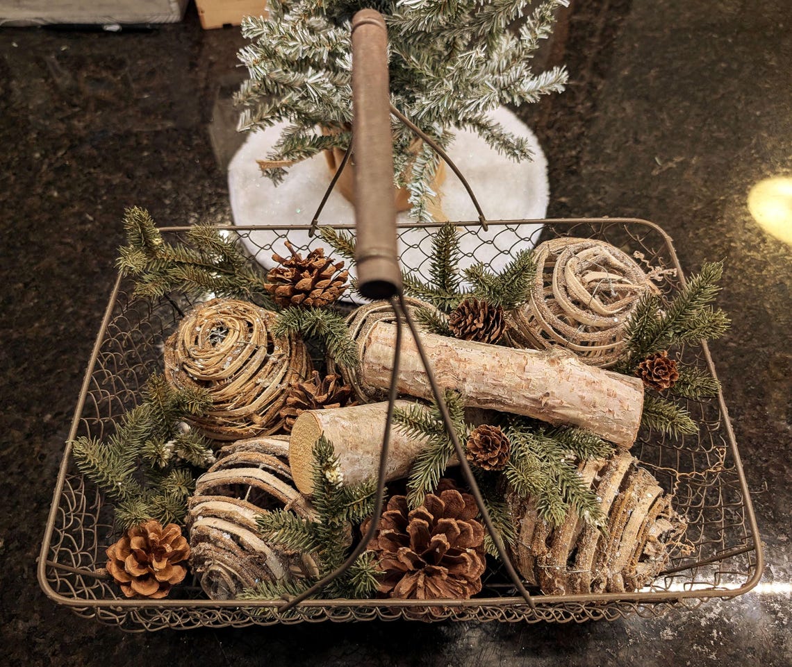 Rustic Christmas Centerpiece Decor - Etsy