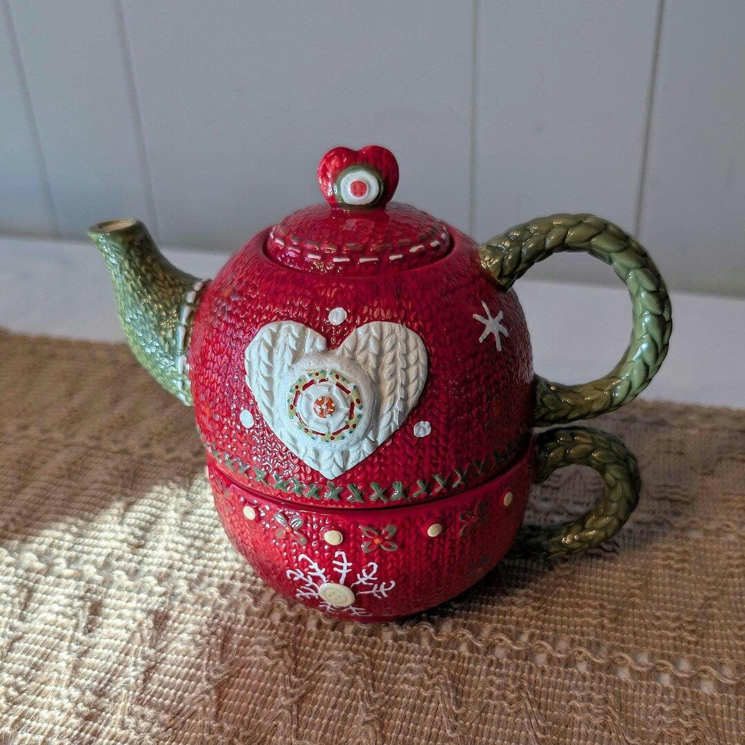 Vintage Cracker Barrel Tea for One Set: Lori Siebert Homespun Holiday ...