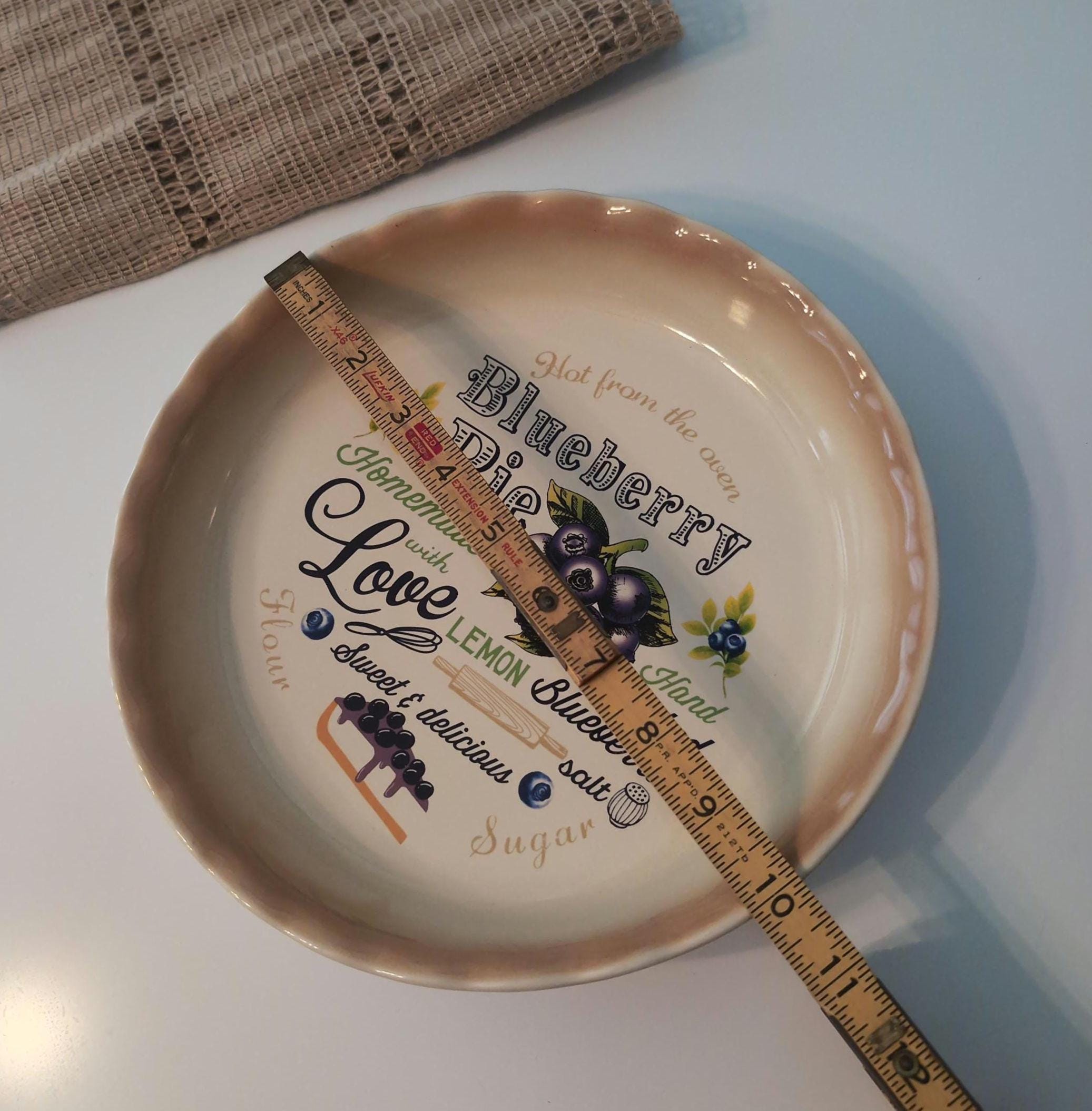 Collectible, Vintage Ceramic Blueberry Pie Dish 10" - Etsy