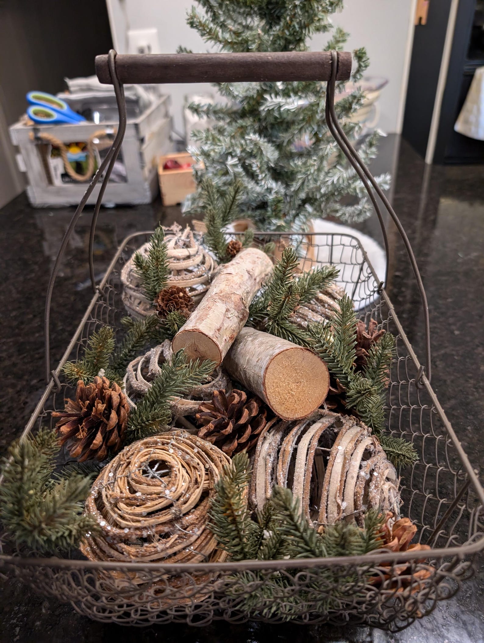 Rustic Christmas Centerpiece Decor - Etsy