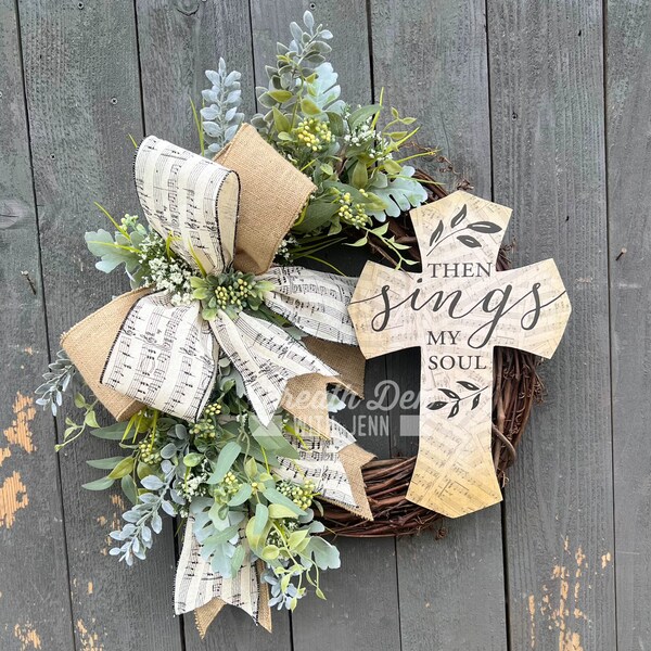 Religious Easter Wreath - Etsy