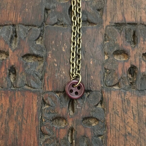 Button Necklace - Etsy
