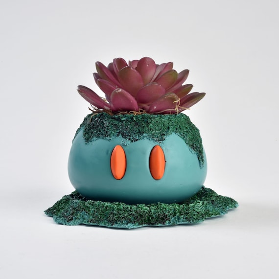 Green Slime Planter / Genshin Impact / Nerd Themed Planter - Etsy