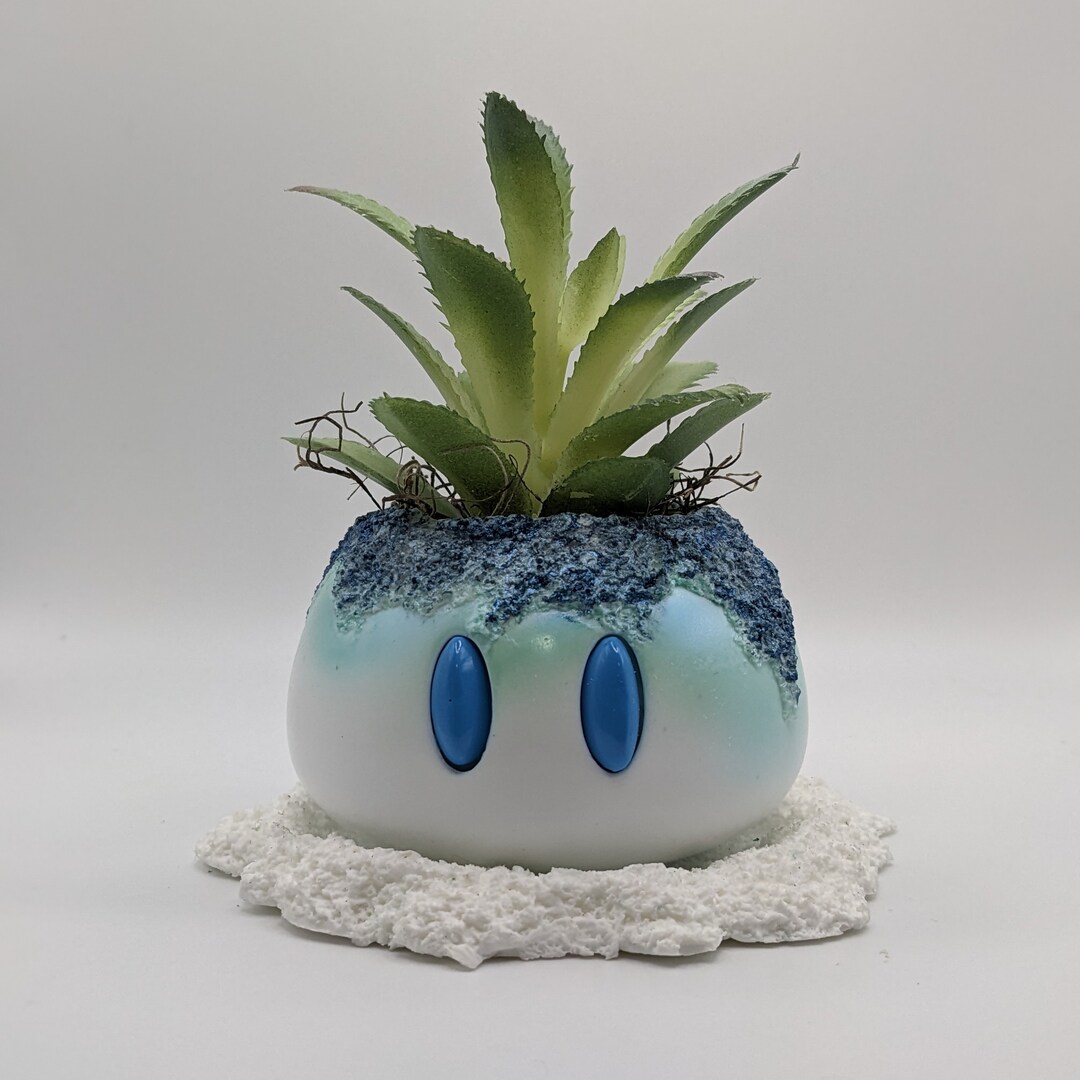 Small Cryo Winter Slime Planter / Genshin Impact / Nerd Themed Planter ...