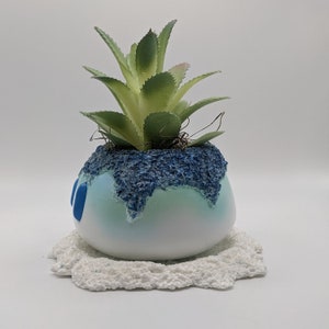 Small Cryo Winter Slime Planter / Genshin Impact / Nerd Themed Planter ...