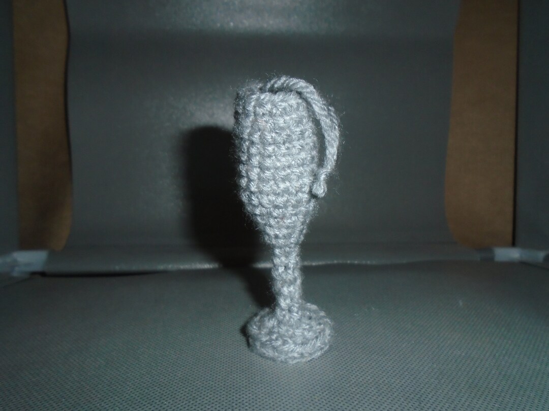 Premade, Ready to Ship Crochet Champagne Flute Ornament Amigurumi - Etsy