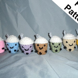 Crochet Pattern for Bubble Tea Boba Keychain - Etsy