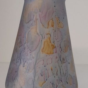 Vintage Simron Israeli Hand-stained Glass Vase Watercolour Rueven Glass ...