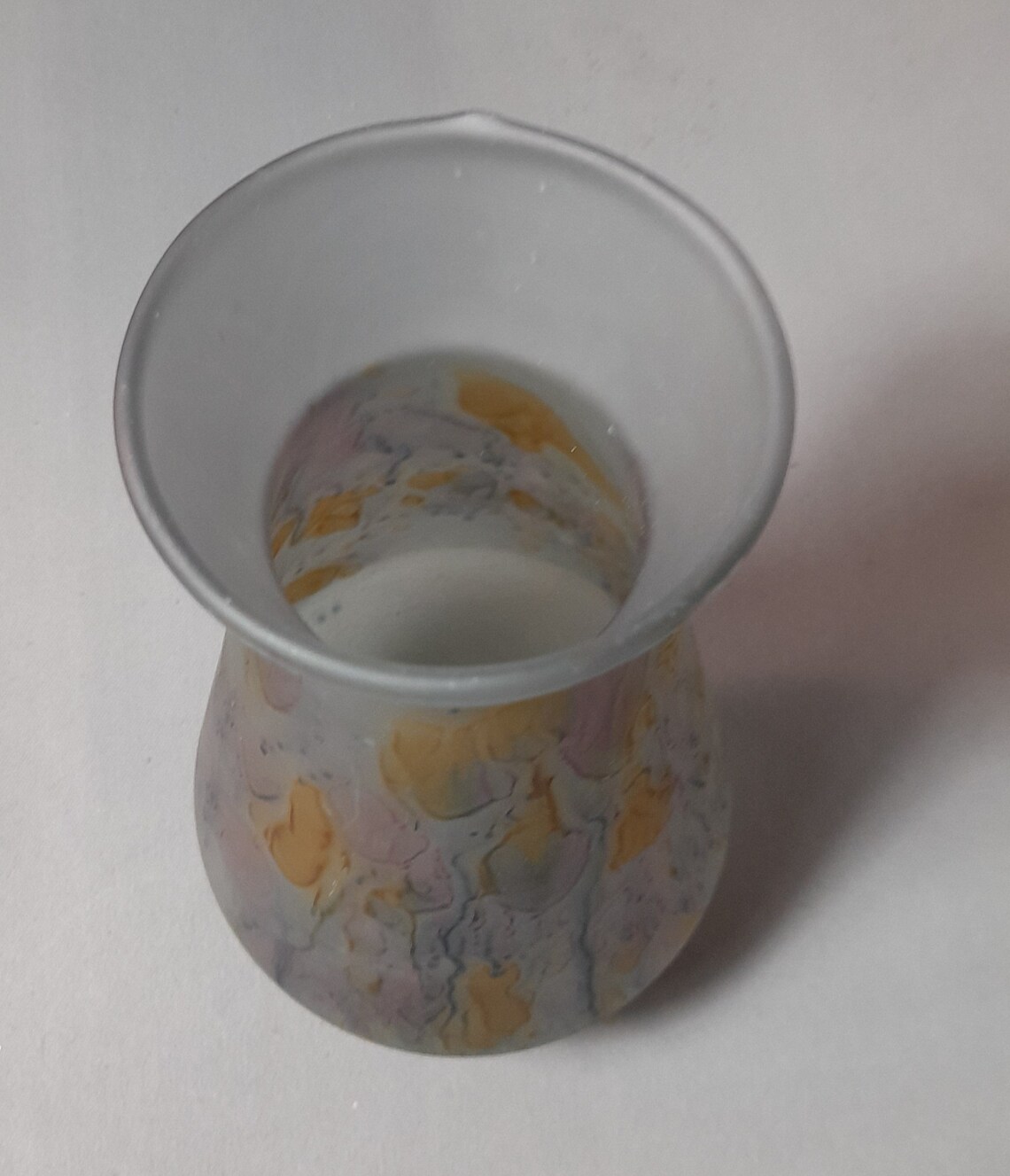 Vintage Simron Israeli Hand-stained Glass Vase Watercolour Rueven Glass ...