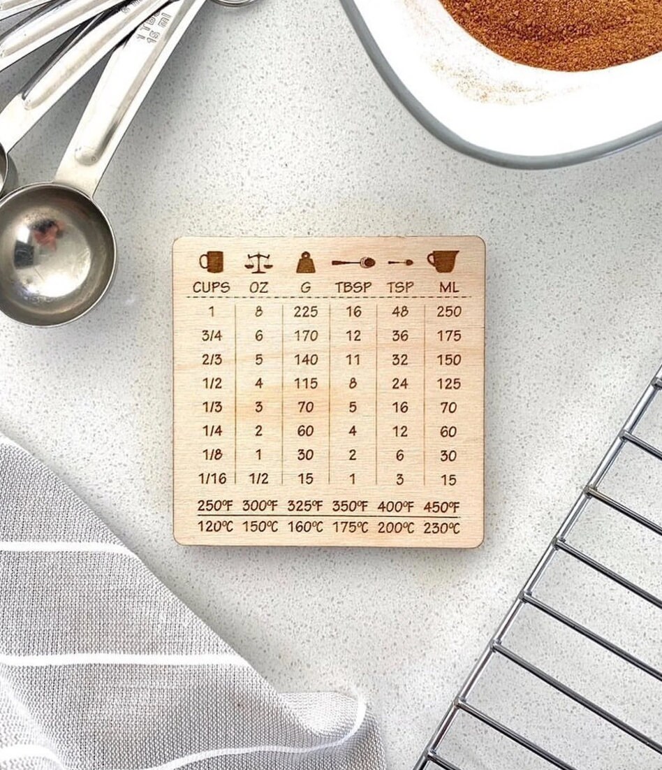 Kitchen Conversion Magnet Kitchen Measurements Bakers Gift - Etsy