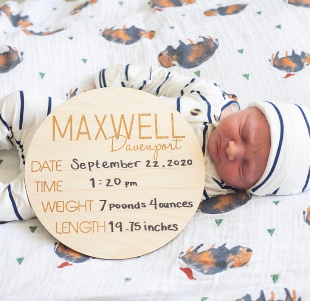 Baby Wood Sign Newborn Baby Sign Baby Nursery Decor New - Etsy