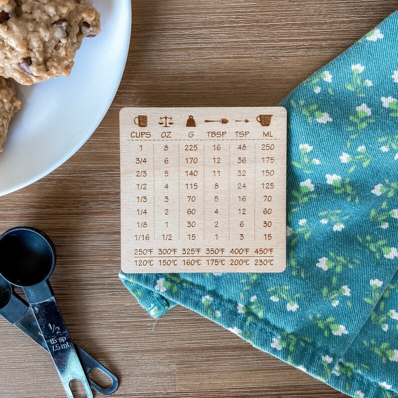 Kitchen Conversion Magnet Kitchen Measurements Bakers Gift | Etsy