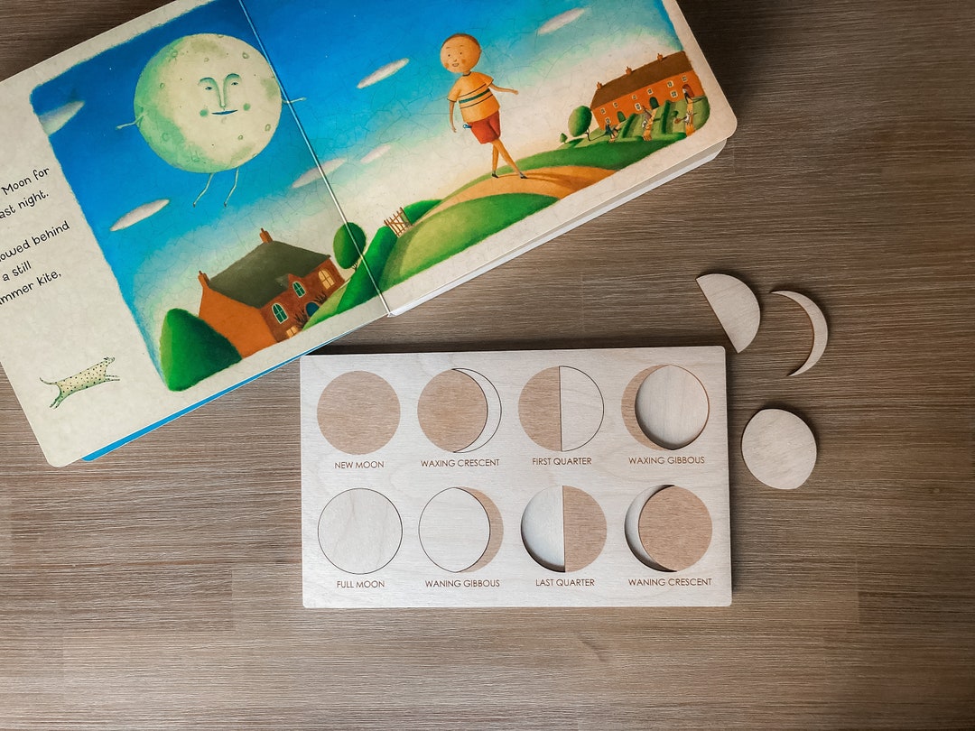 Moon Phase Puzzle Calendar Montessori Homeschool Tools - Etsy