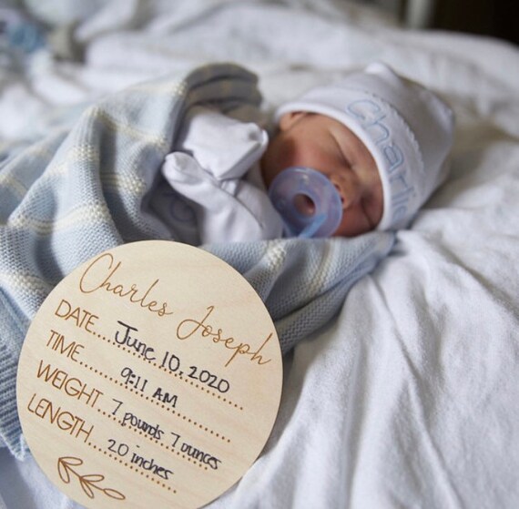 Baby Wood Sign Newborn Baby Sign Baby Nursery Decor New - Etsy
