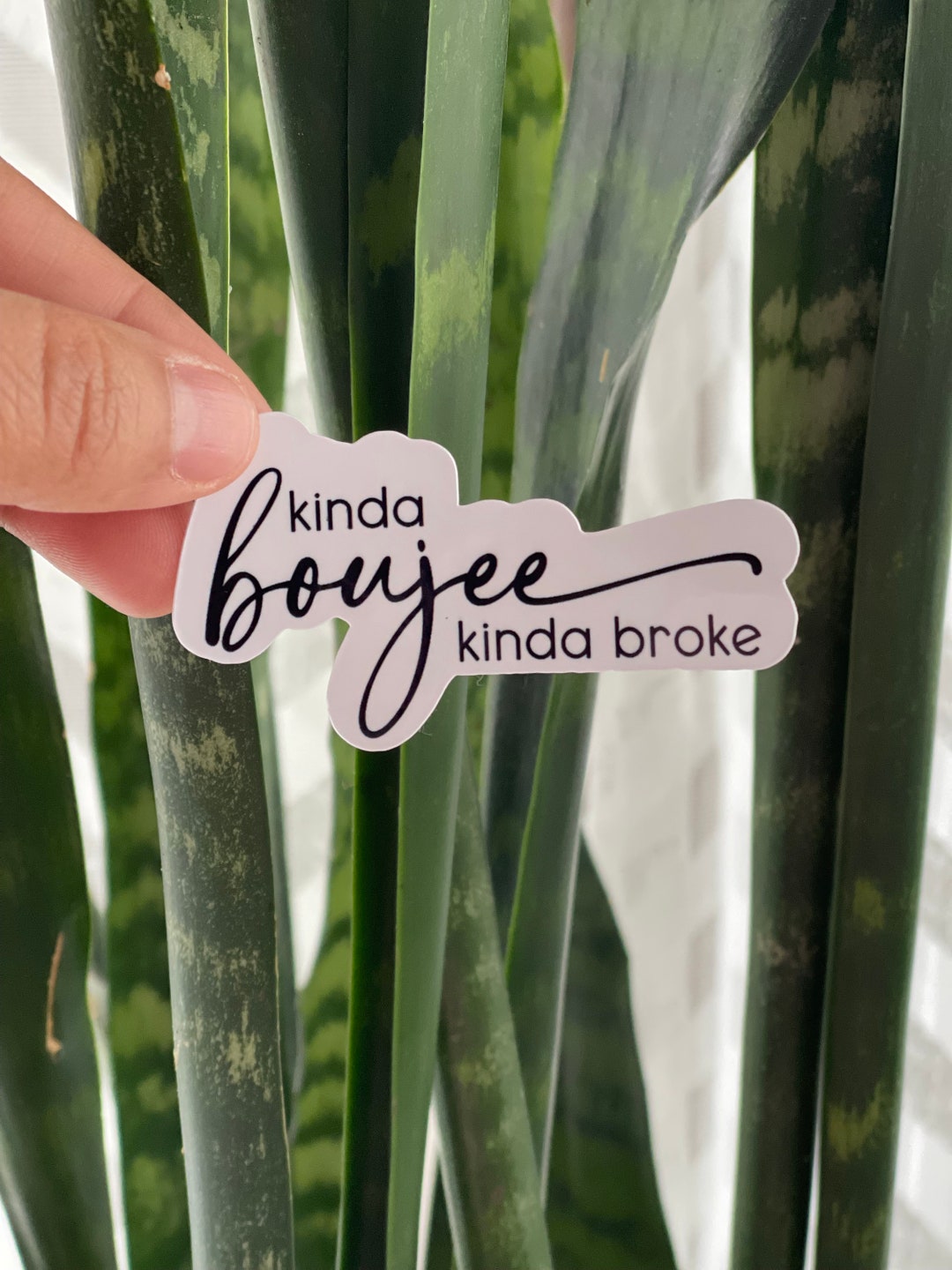 Kinda Bougee Kinda Broke Sticker Decal - Etsy