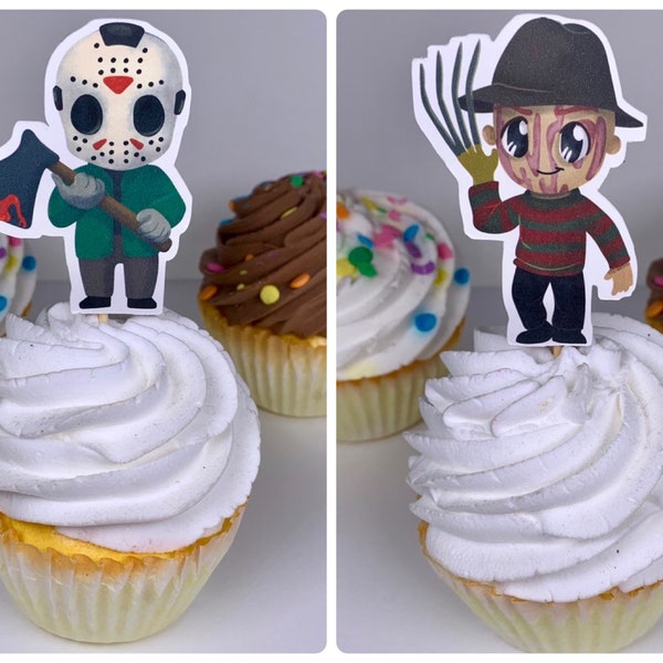 Horror Movie Cupcake Toppers - Etsy