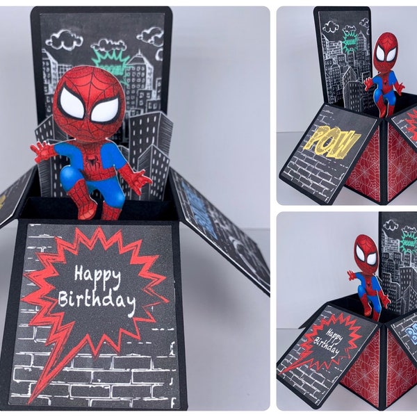 Superhero Pop up Card - Etsy