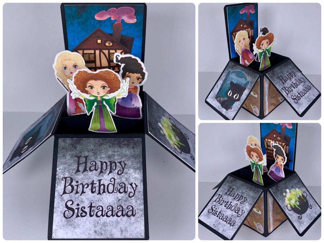 Witch Sisters Pop-up Card - Etsy