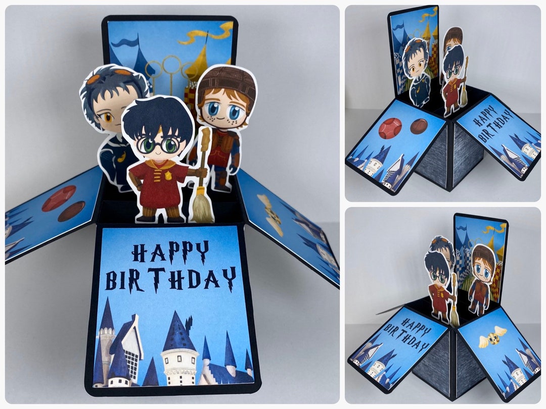 Wizard Pop-up Card - Etsy