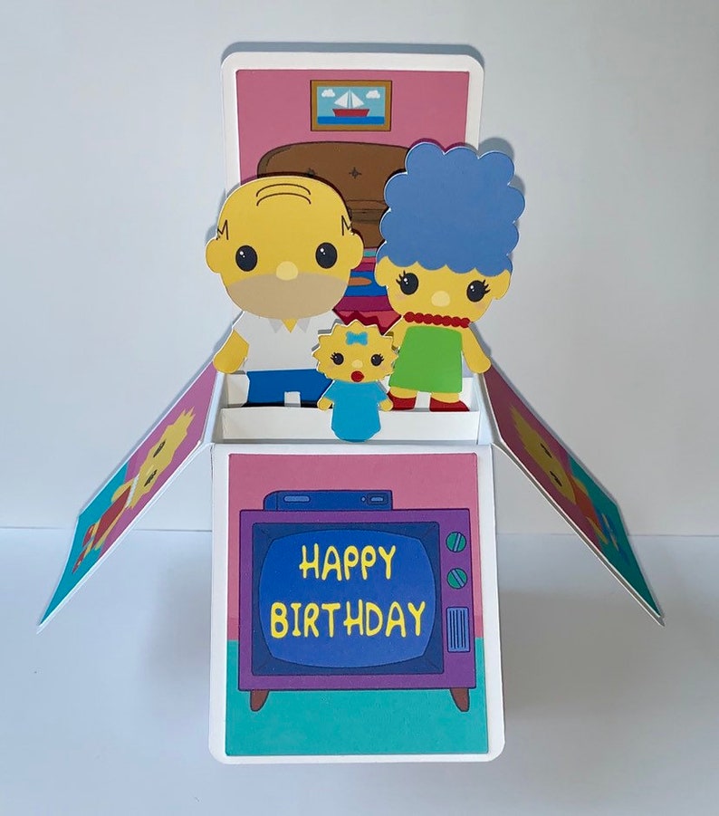 Cartoon Family Pop-up Card - Etsy