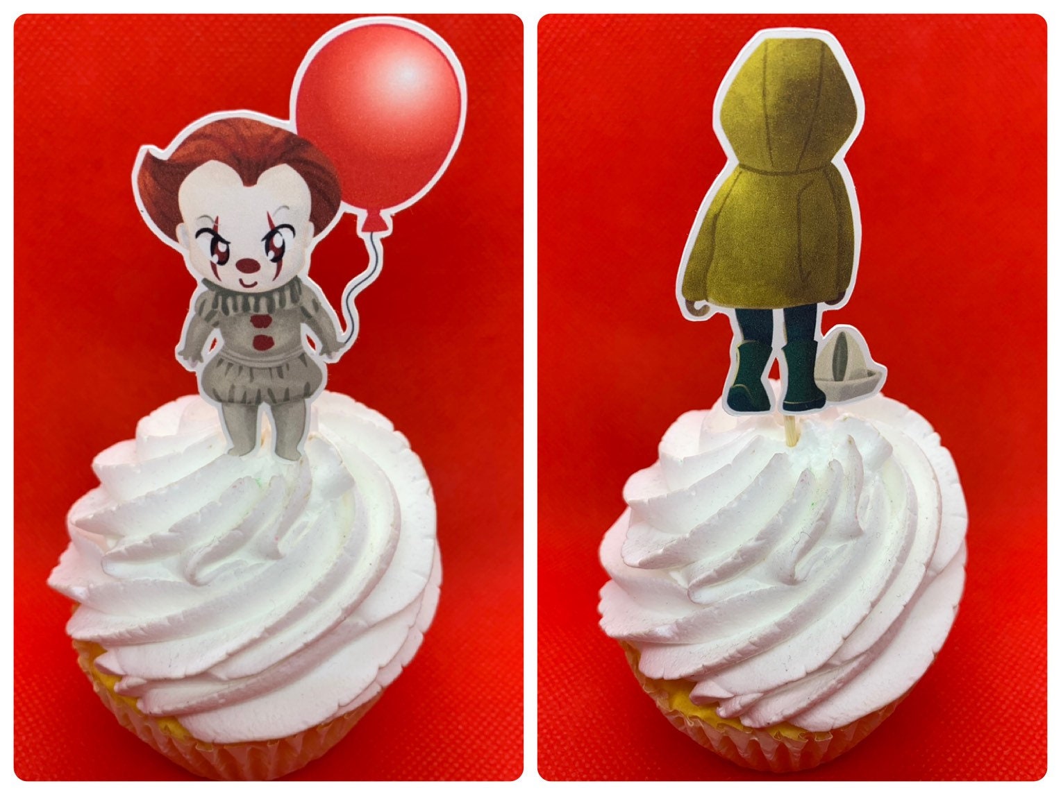 Killer Clown Cupcake Toppers - Etsy