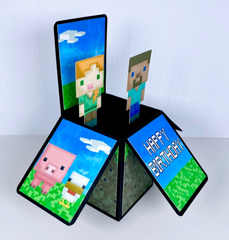 Pixel Game Pop-up Birthday Card - Etsy