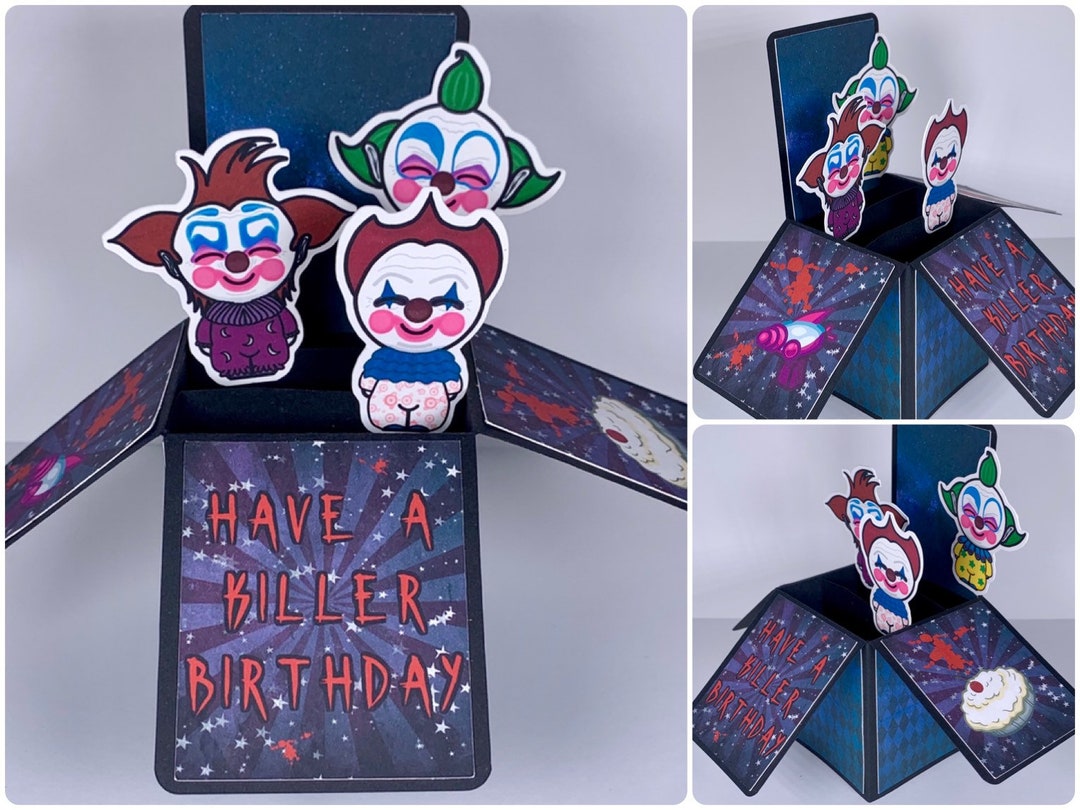 Killer Space Clowns Pop-up Card - Etsy