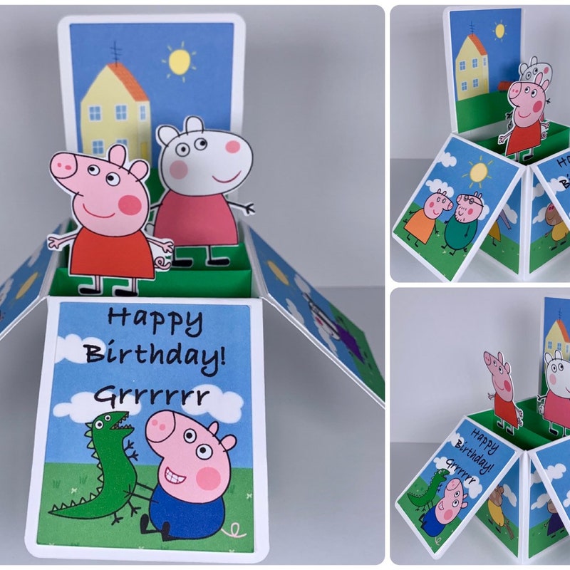 Peppa Pig Card - Etsy